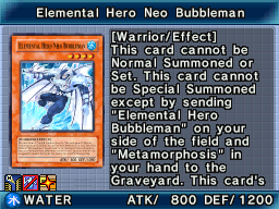 Elemental Hero Neo Bubbleman (World Championship 2007) - Yugipedia