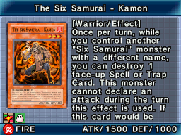 The Six Samurai - Kamon (World Championship 2007) - Yugipedia