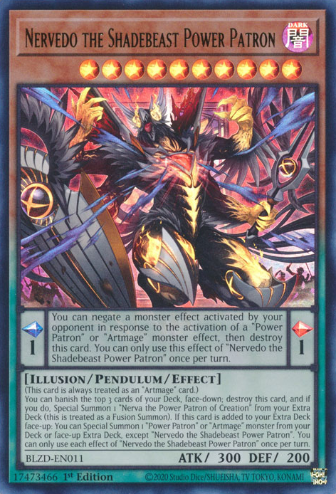 Nervedo the Shadebeast Power Patron - Yugipedia