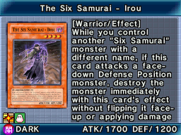 The Six Samurai - Irou (World Championship 2007) - Yugipedia