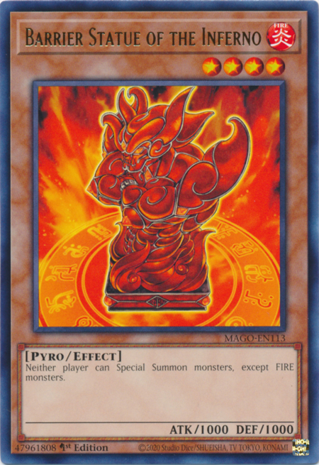 Barrier Statue of the Inferno - Yugipedia