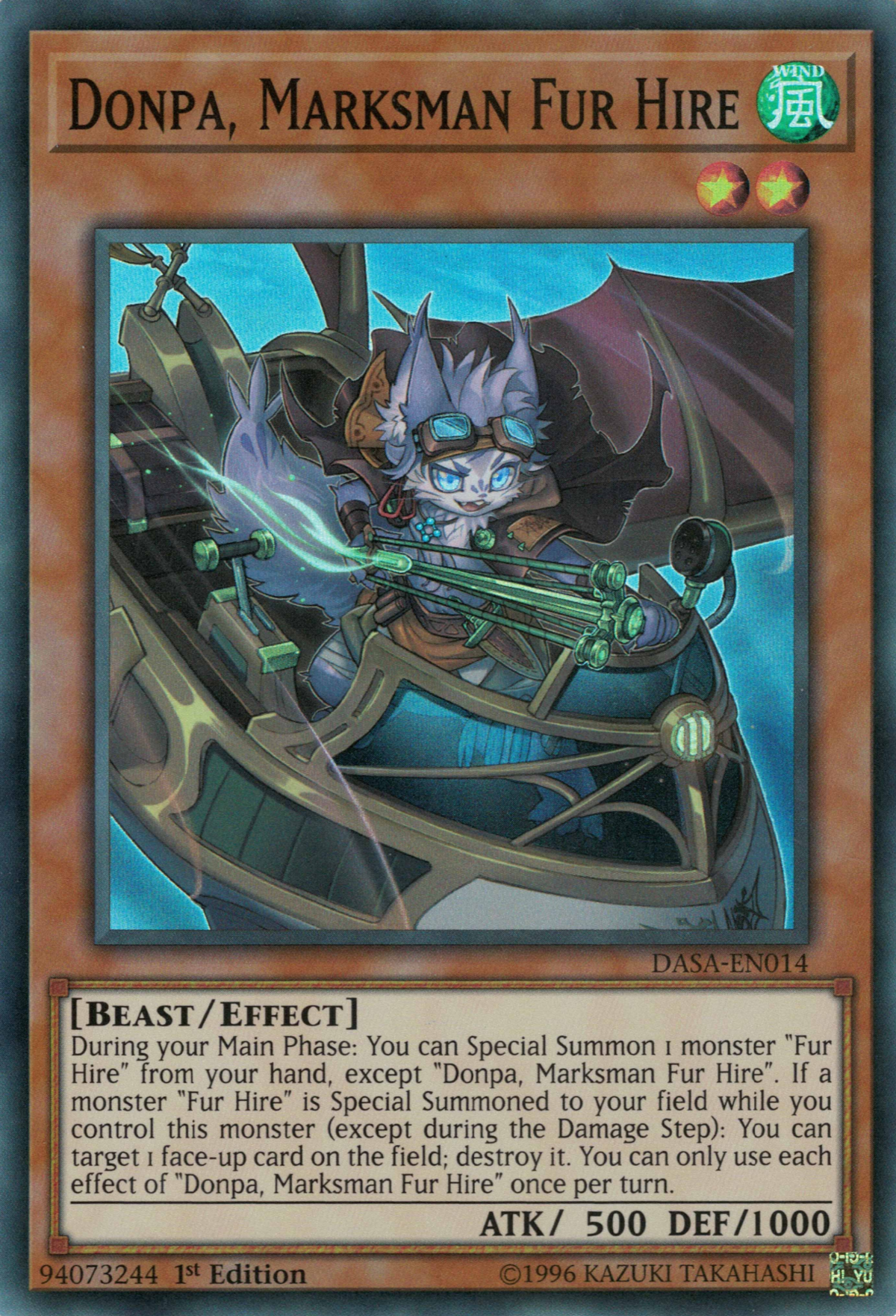 Donpa, Marksman Fur Hire - Yugipedia - Yu-Gi-Oh! wiki