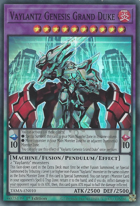 Vaylantz Genesis Grand Duke - Yugipedia - Yu-Gi-Oh! wiki