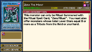 Zera The Mant (Tag Force 1) - Yugipedia - Yu-Gi-Oh! wiki