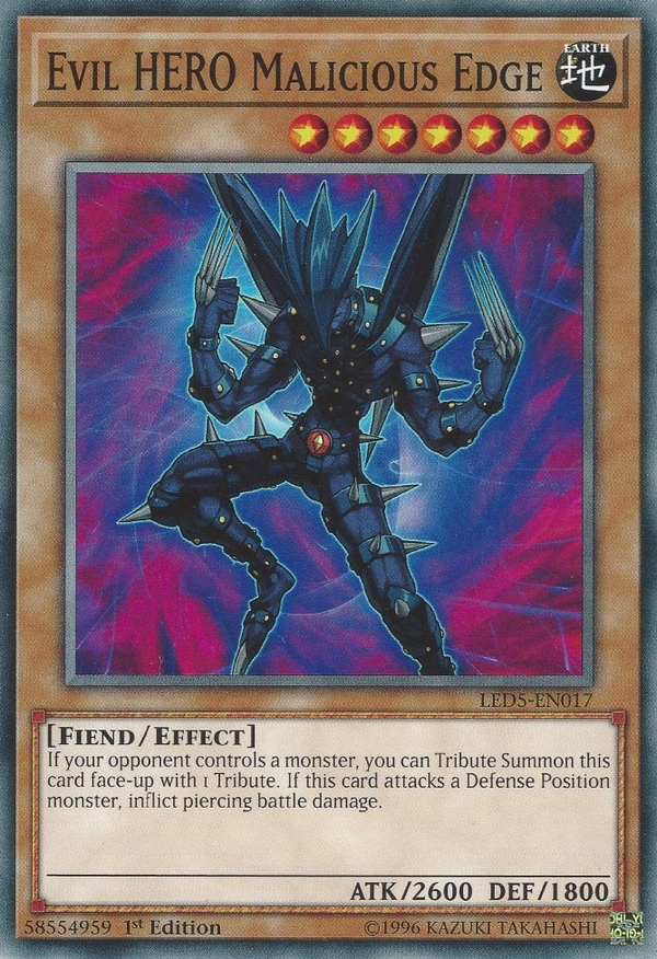 Evil HERO Malicious Edge - Yugipedia - Yu-Gi-Oh! wiki