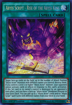 Card Gallery:Abyss Script - Rise of the Abyss King - Yugipedia